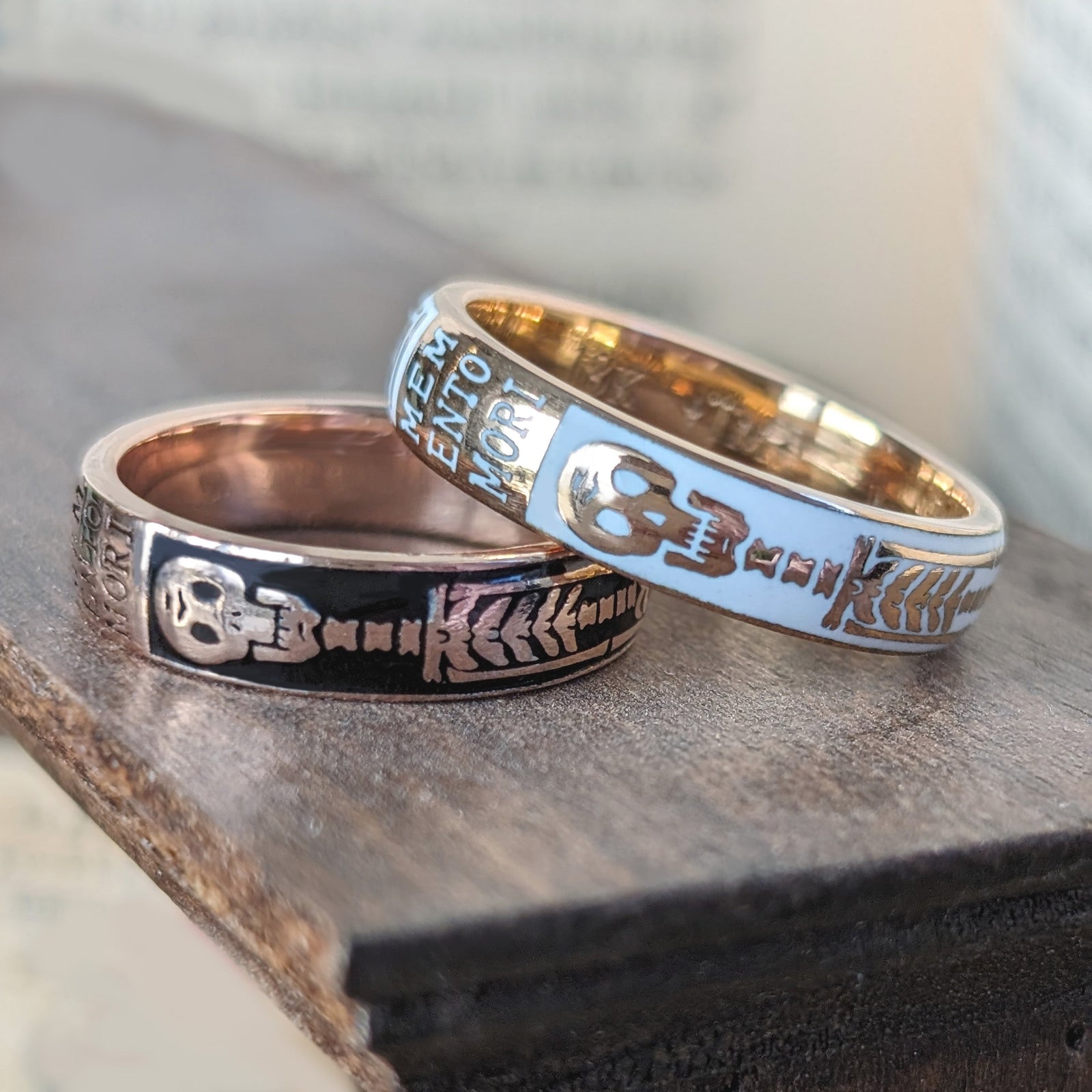 Wide Skeleton Ring - Memento Mori Jewelry | Tempus Metals